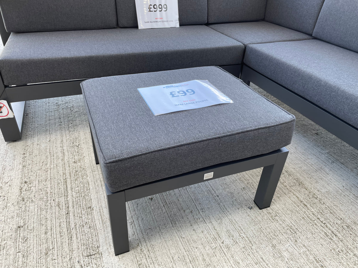 Siam Aluminium Large Pouffe